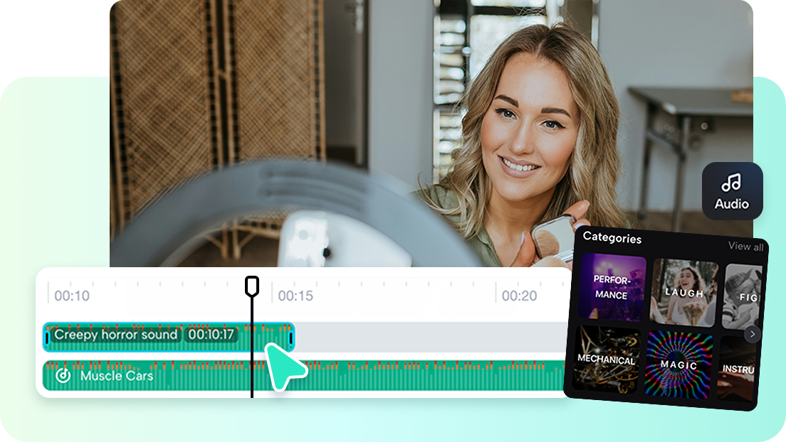 Unidor de audios gratis: Combina múltiples pistas fácilmente en línea
