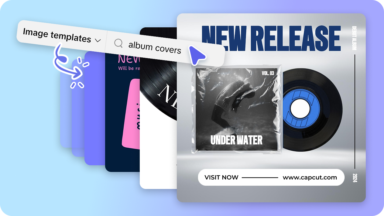 Criador de capas de álbum: crie capas incríveis para sua música